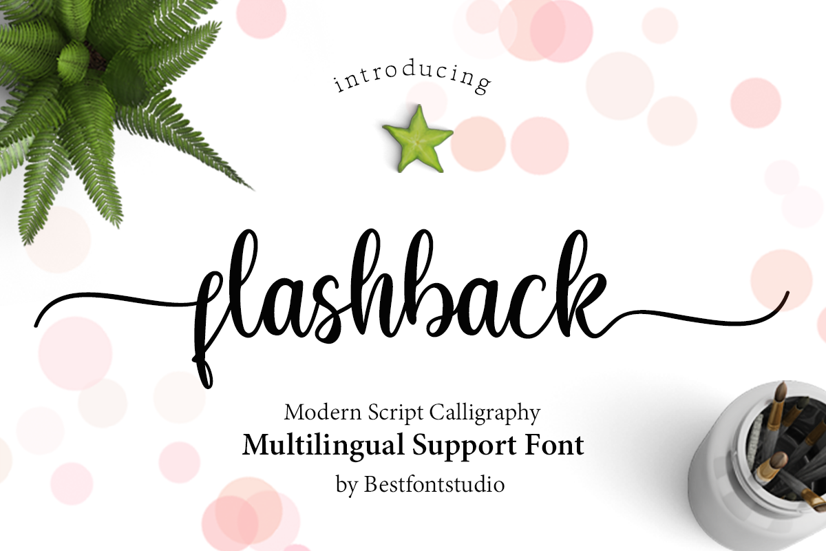 Flashback Script Font, Fonts | GraphicRiver